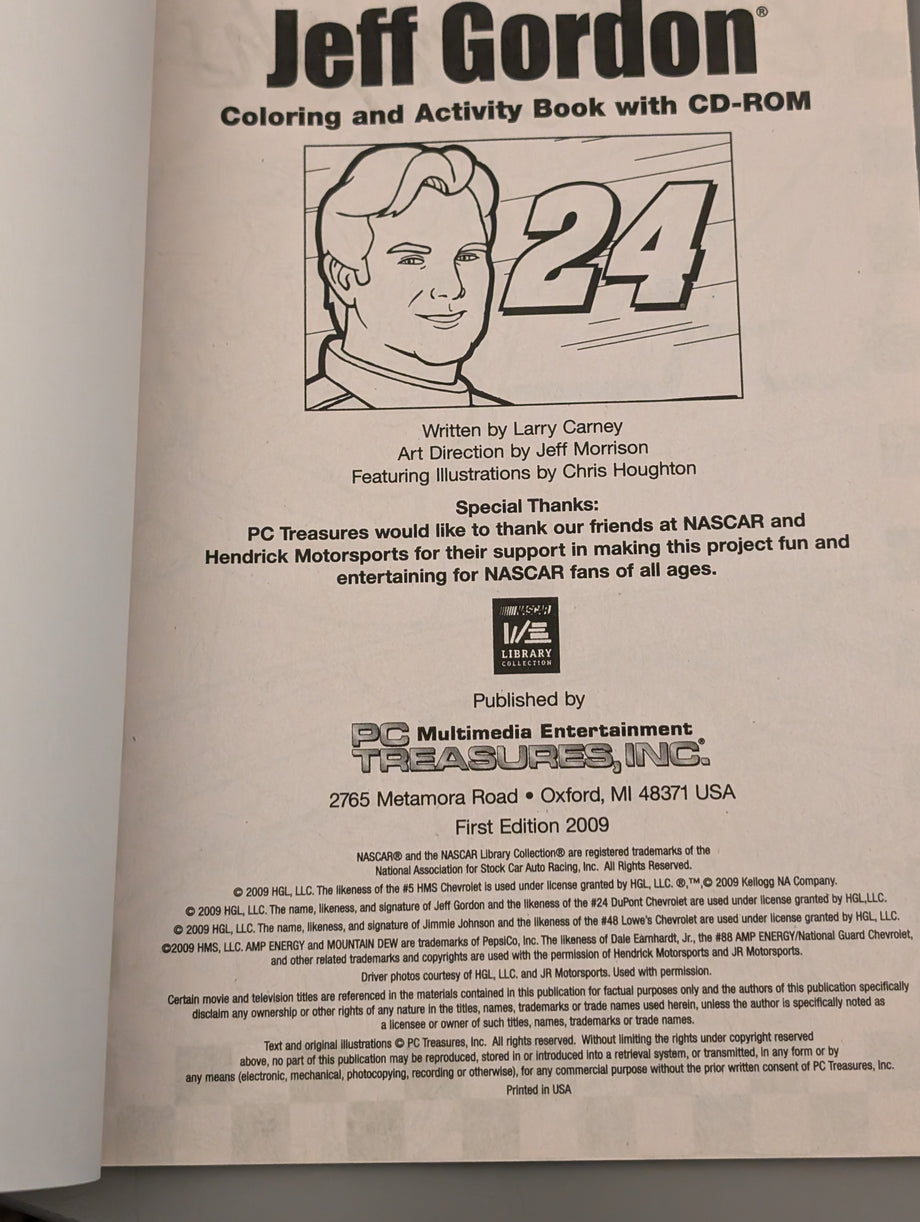 coloring pages jeff gordon